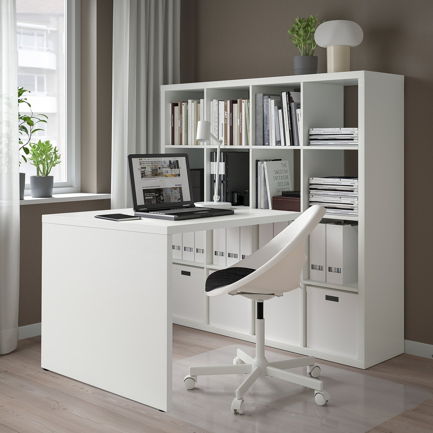 KALLAX desk, white, 115x76 cm - IKEA