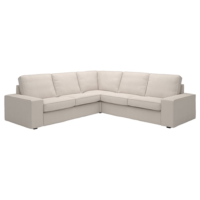 KIVIK corner sofa, 4-seat, Tresund light beige - IKEA