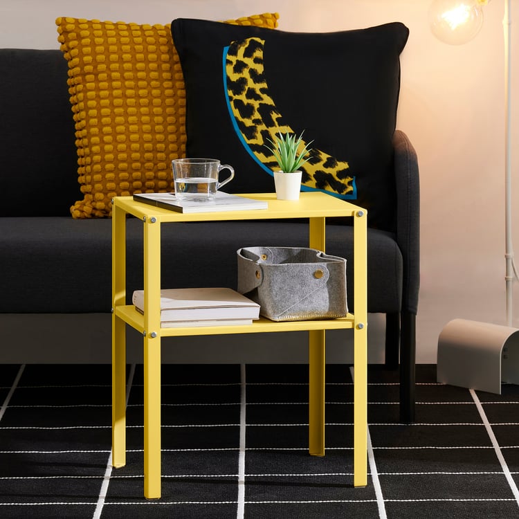 KNARREVIK bedside table, bright yellow, 42x34 cm - IKEA