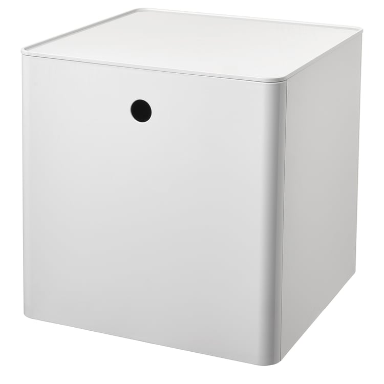 KUGGIS storage box with lid, white, 32x32x32 cm - IKEA