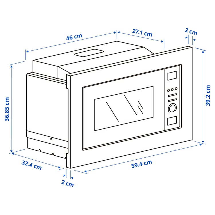 LAGAN built-in microwave, black - IKEA