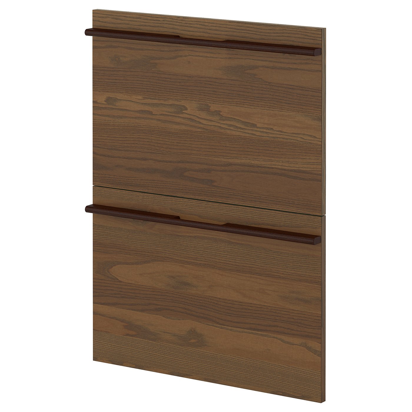 METOD 2 fronts for dishwasher, Stensta dark brown ash veneer, 60 cm - IKEA