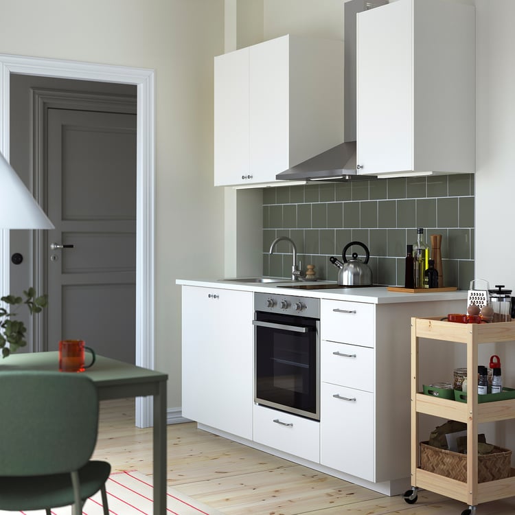 METOD kitchen, white/Veddinge white, 186x60x227 cm - IKEA