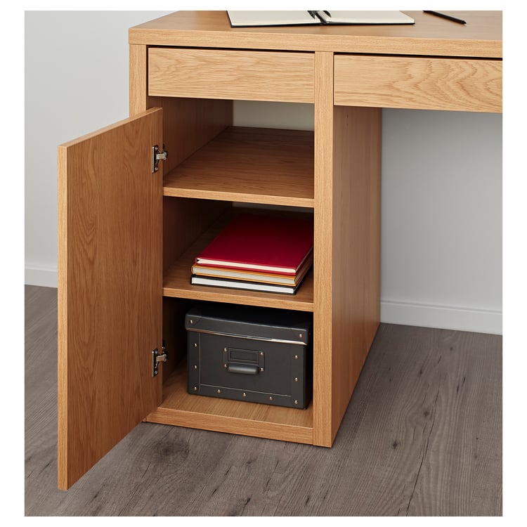 MICKE desk, oak effect, 105x50 cm - IKEA