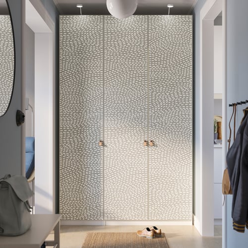 PAX / MISTUDDEN wardrobe combination, white/grey patterned, 150x60x236 ...