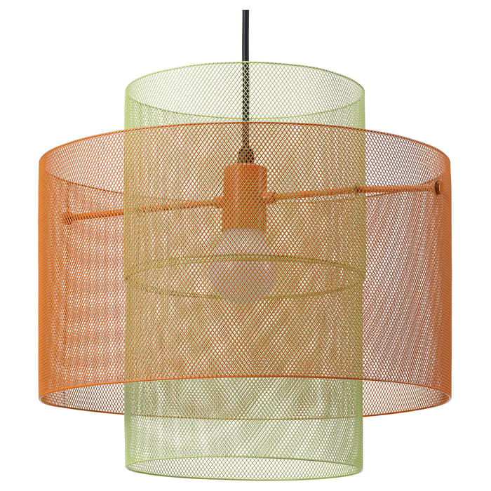 SOLVINDEN ceiling lamp, mesh orange/light green - IKEA