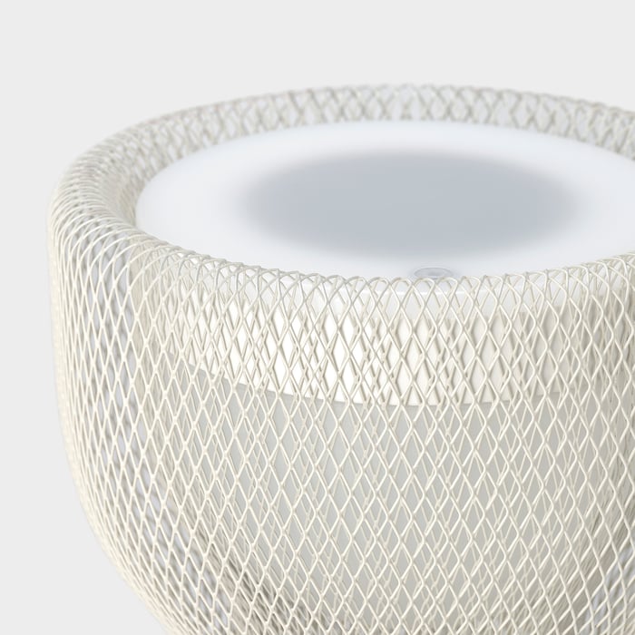 SOLVINDEN LED decoration lighting, floor, solar-powered/mesh beige - IKEA