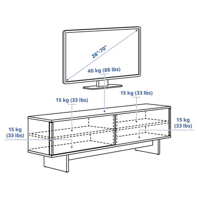 STOCKHOLM 2025 TV bench with sliding doors, oak veneer, 179x42x56 cm - IKEA
