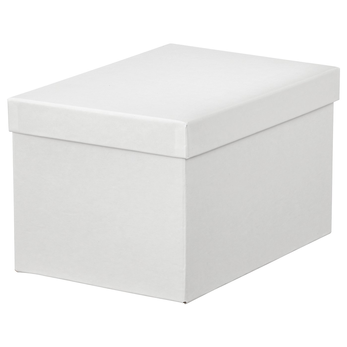 TJENA storage box with lid, white, 18x25x15 cm - IKEA