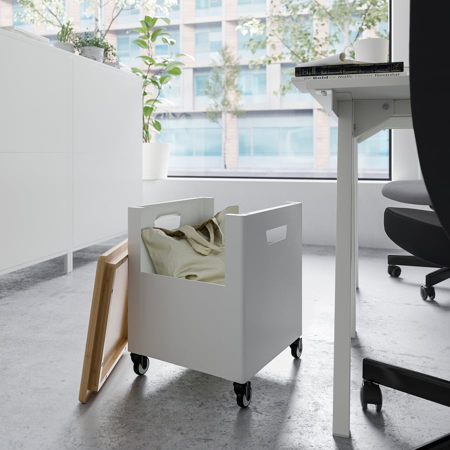 TROTTEN storage unit on castors, white, 35x47 cm - IKEA