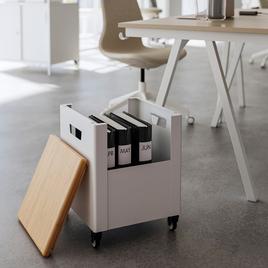 TROTTEN storage unit on castors, white, 35x47 cm - IKEA