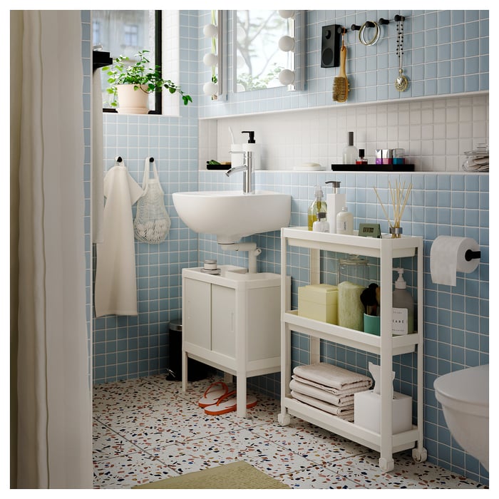 VESKEN trolley, white, 54x18x71 cm - IKEA