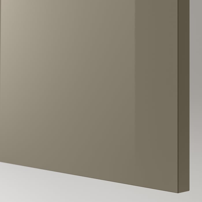 VOXTORP cover panel, high-gloss dark grey-brown, 39x240 cm - IKEA