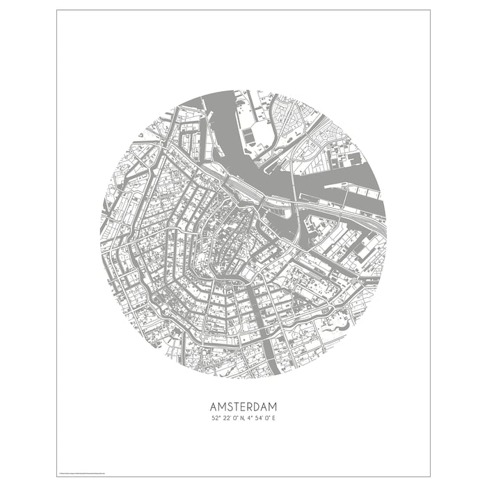 BILD pòster, mapa de la ciutat, Àmsterdam, 40x50 cm - IKEA