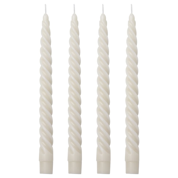 CONTORTATALL espelma sense perfum per canelobre, retorçat/os, 25 cm - IKEA