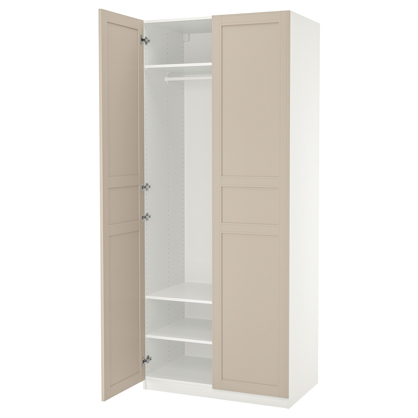 PAX / FLISBERGET armari, blanc/beix clar, 100x60x236 cm - IKEA