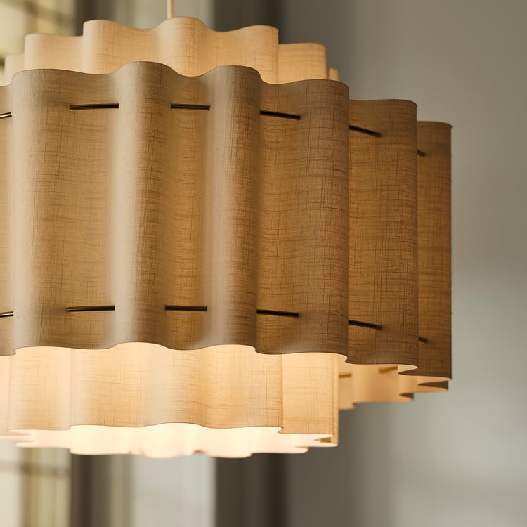 STOCKHOLM 2025 llum de sostre, blanc teixit/aplacat de llautó, 50 cm - IKEA