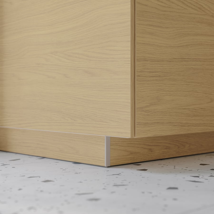 VOXTORP sòcol, efecte roure, 220x8 cm - IKEA