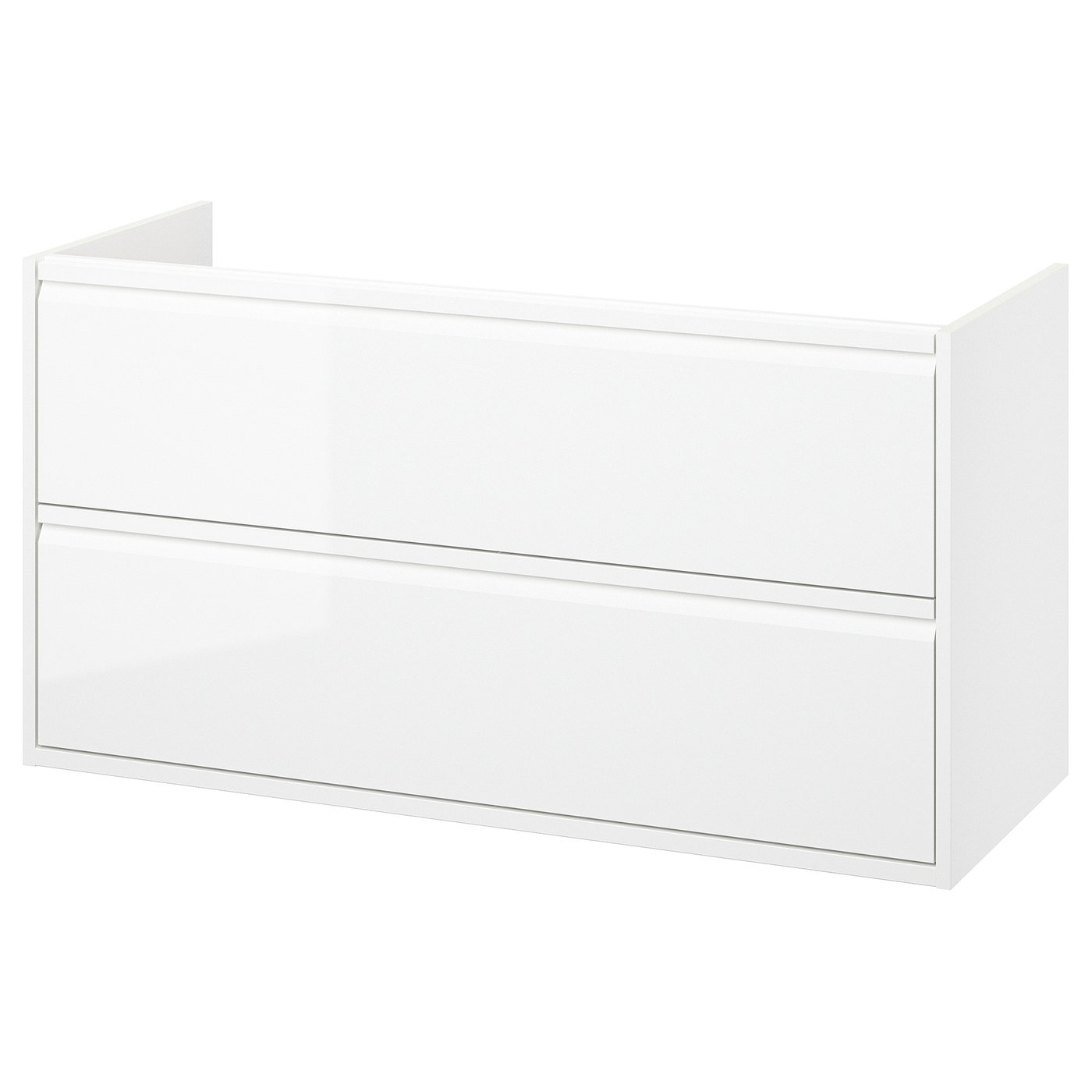 ÄNGSJÖN wash-stand with drawers, high-gloss white, 120x48x63 cm - IKEA ...
