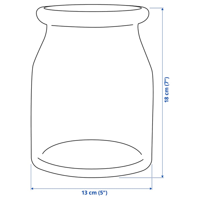 BEGÄRLIG vase, clear glass, 18 cm - IKEA Spain
