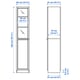 BILLY / OXBERG bookcase with panel/glass door, black oak effect ...