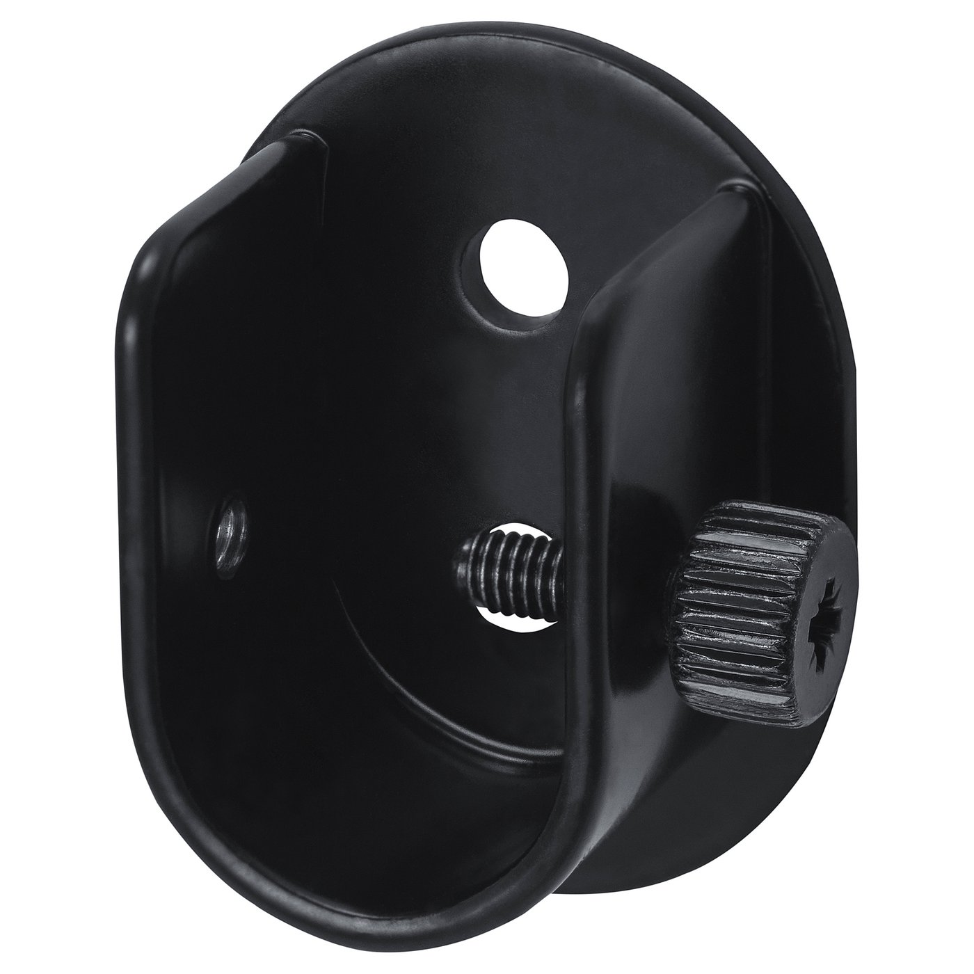 HUGAD wall fitting for curtain rod, black - IKEA Spain