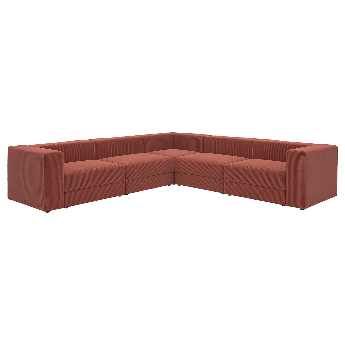 JÄTTEBO modular corner sofa, 6 seat, Samsala brown-red - IKEA Spain