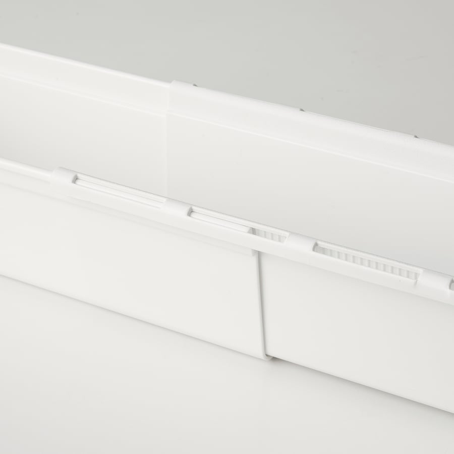 KACKLA extendable box, white, 25-38x9 cm - IKEA Spain