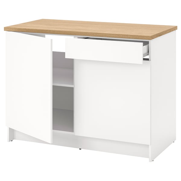KNOXHULT base cabinet with doors and drawer, white, 120 cm - IKEA Spain