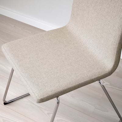 LILLÅNÄS chair, chrome-plated/Gunnared beige - IKEA Spain