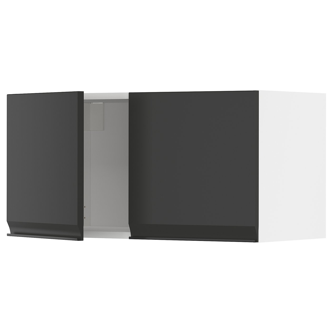 METOD wall cabinet with 2 doors, white/Upplöv matt anthracite, 80x40 cm ...