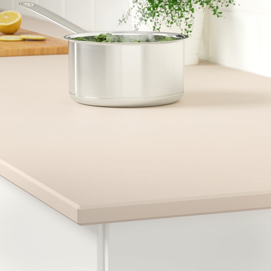 MÖCKLARP custom made worktop, matt off-white/stone effect high pressure ...