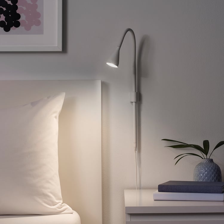 NÄVLINGE LED wall/clamp spotlight, white - IKEA Spain