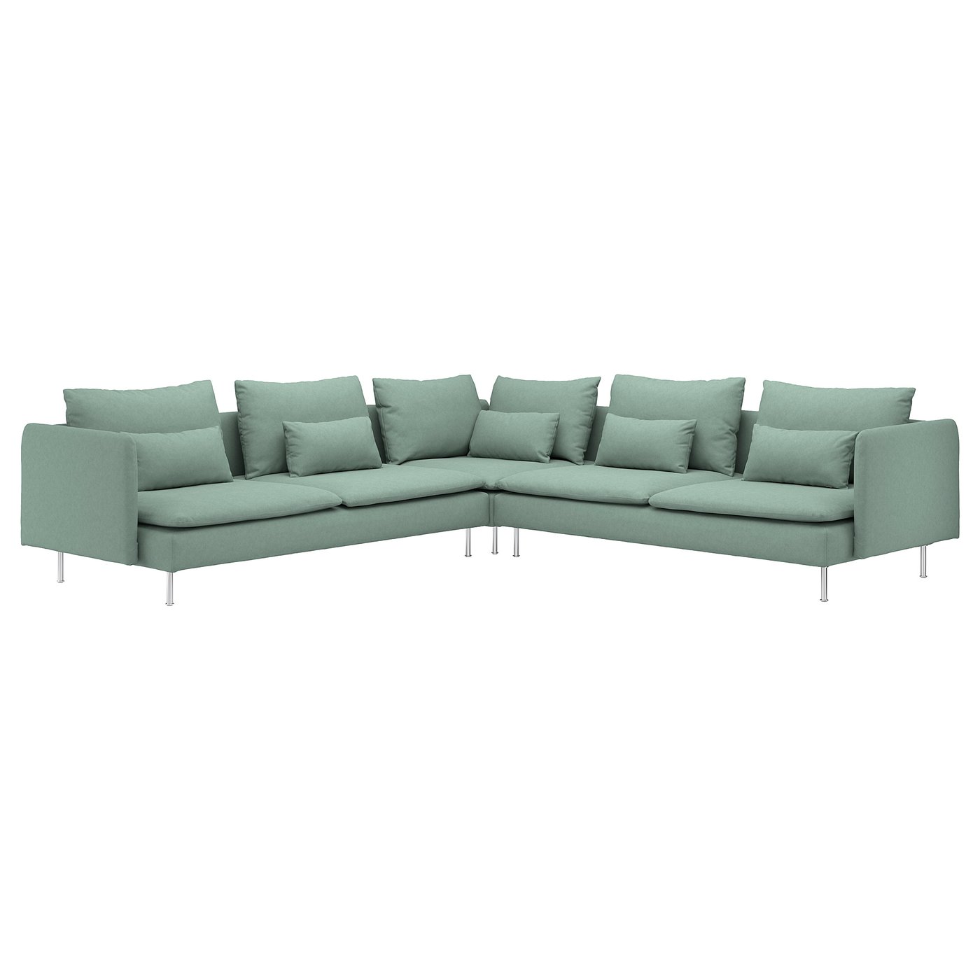 SÖDERHAMN corner sofa, 6-seat, Tallmyra light green - IKEA Spain