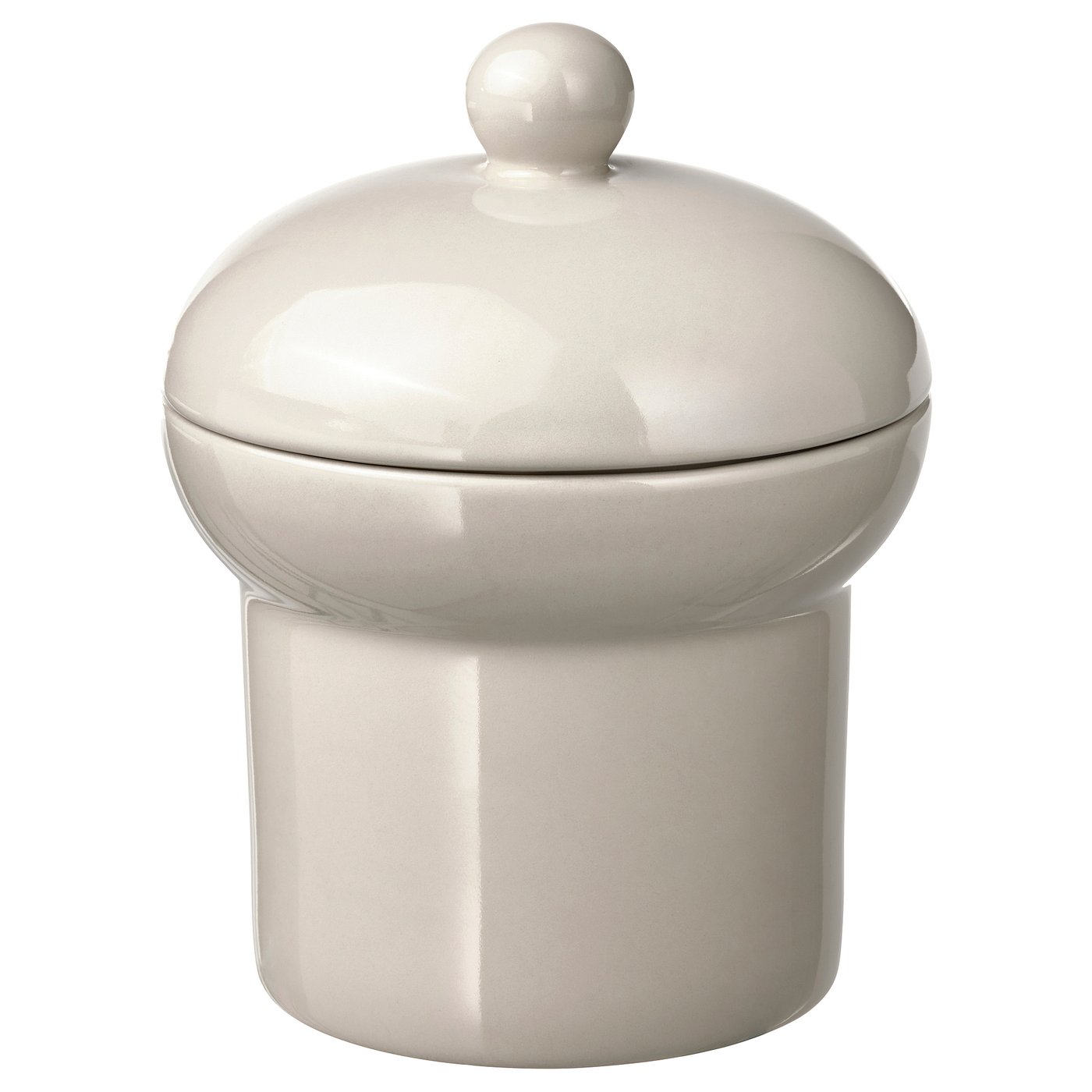SPINNARHAJ jar with lid, off-white, 13 cm - IKEA Spain
