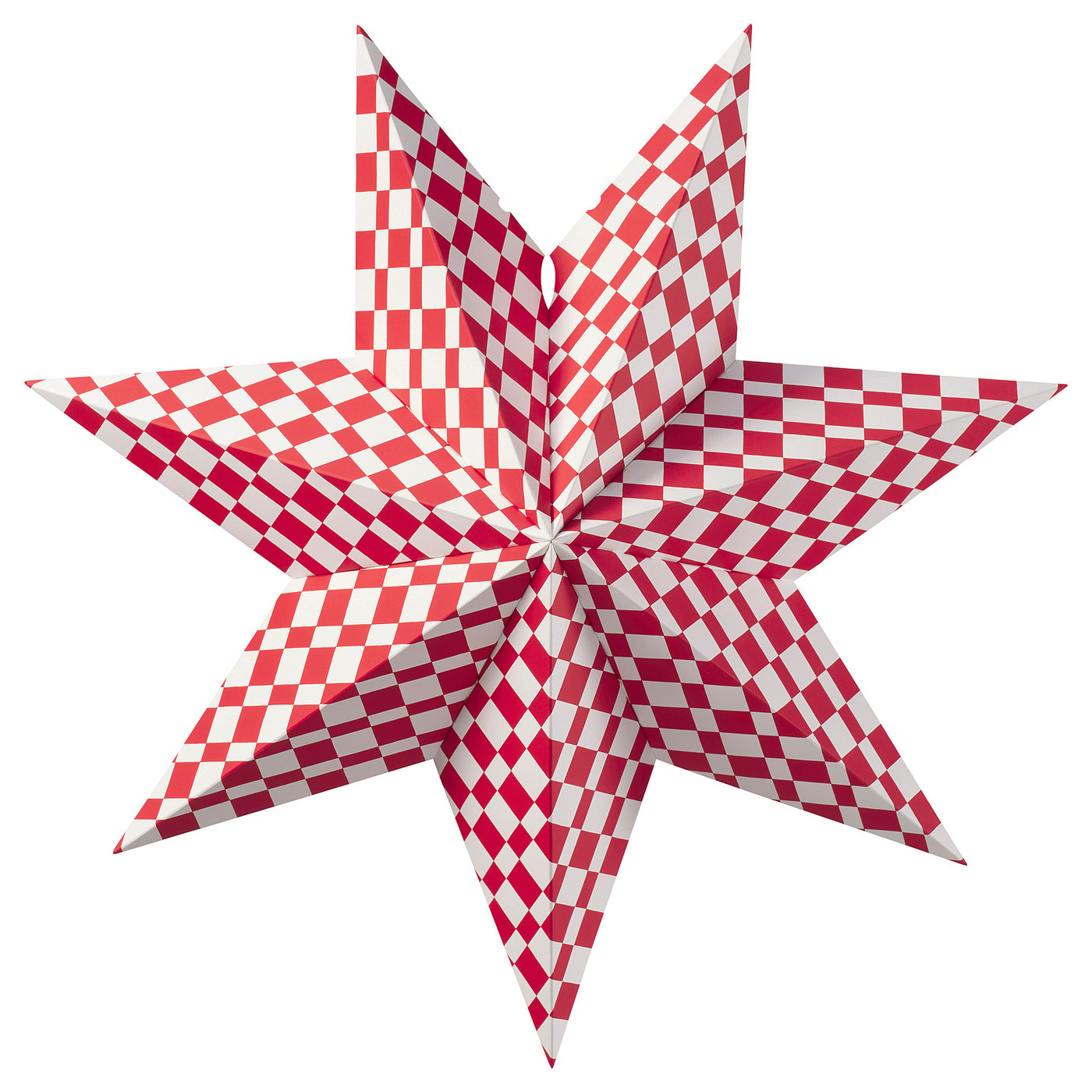 STRÅLA lamp shade, red/white, 48 cm - IKEA Spain