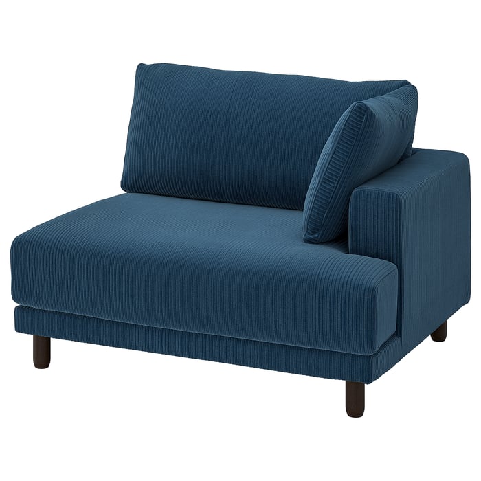 UPPÅKRA 1.5-seat module, with armrest right/Samsala dark blue - IKEA Spain
