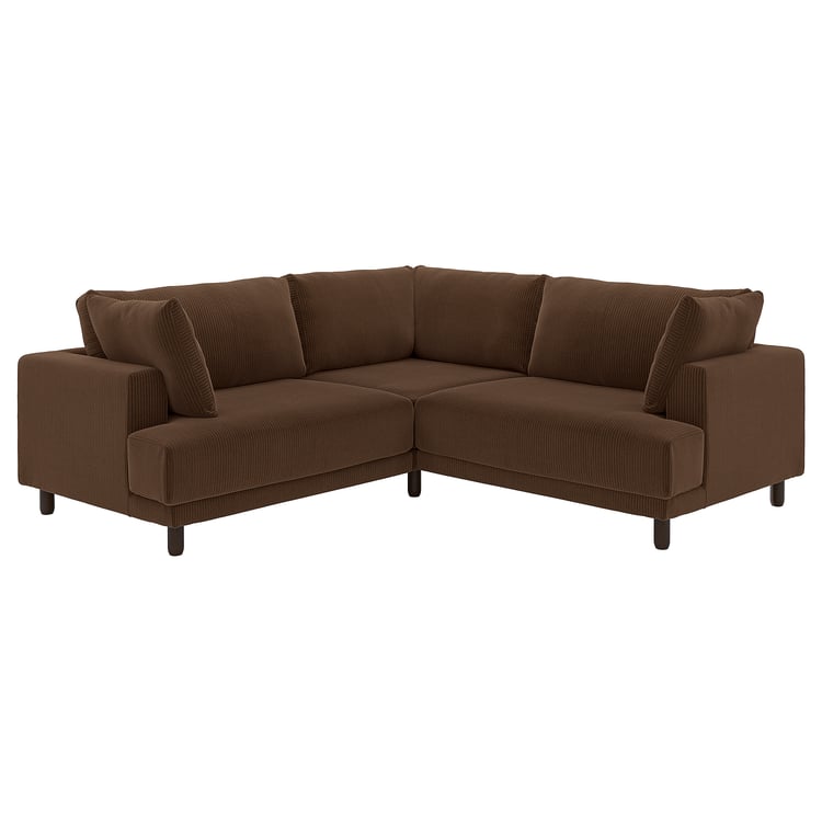 UPPÅKRA modular corner sofa, 3-seat, Samsala dark brown - IKEA Spain