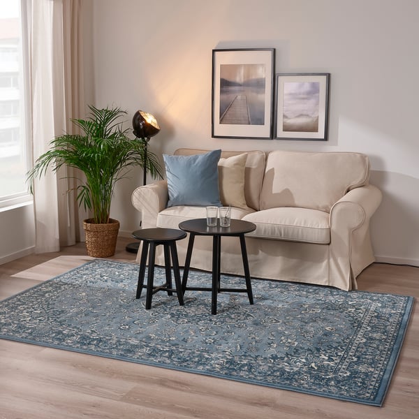 VEDBÄK Rug, low pile, blue, 170x230 cm - IKEA