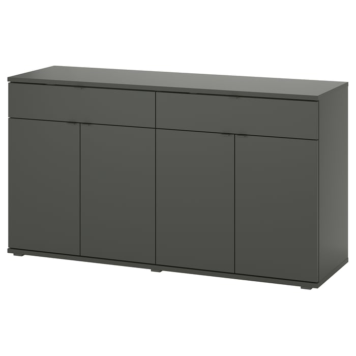 VIHALS sideboard, dark grey, 140x37x75 cm - IKEA Spain