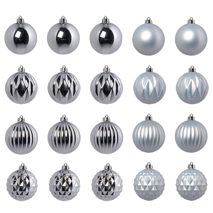 VINTERFINT tree ornament, bauble silver-colour, 7 cm - IKEA Spain