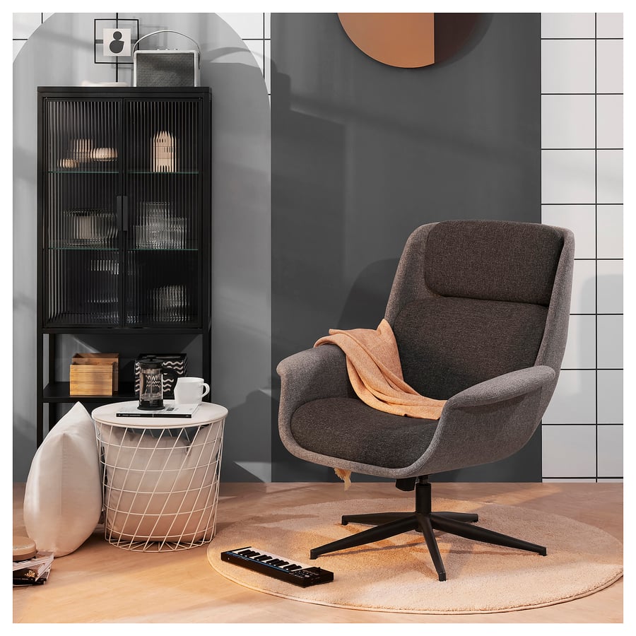 ÄLEBY sillón giratorio, Gunnared gris/gris oscuro - IKEA