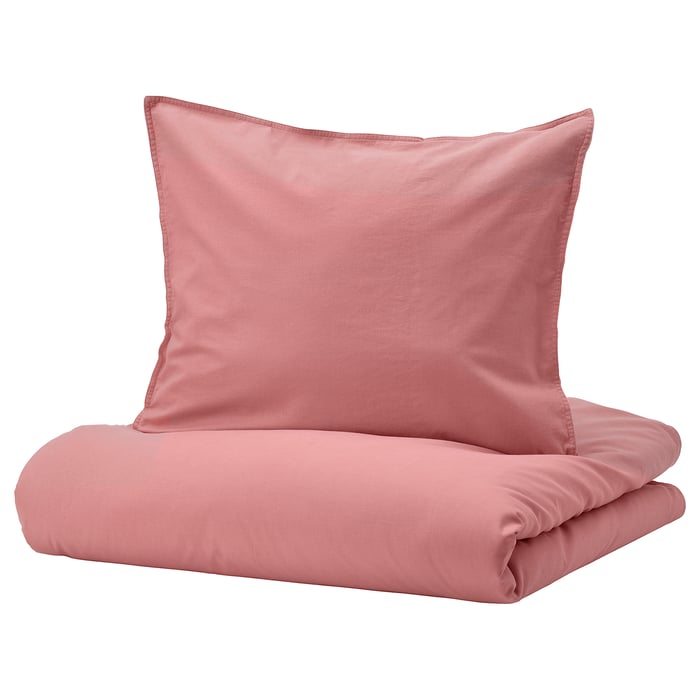 ÄNGSLILJA funda nórdica y 2 fundas almohada, rosa oscuro, 240x220/50x60 ...