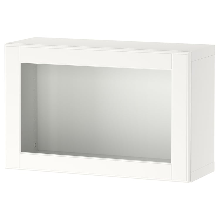 BESTÅ estante con puerta de vidrio, blanco/Ostvik blanco, 60x22x38 cm ...