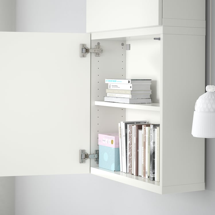 BESTÅ mueble de almacenaje con riel, blanco/Lappviken blanco, 60x22x64 ...