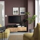 BESTÅ mueble TV con cajones, negro-marrón Hedeviken/Stubbarp/chapa ...