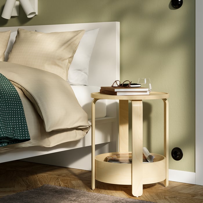 BORGEBY mesa auxiliar, chapa abedul, 46 cm - IKEA