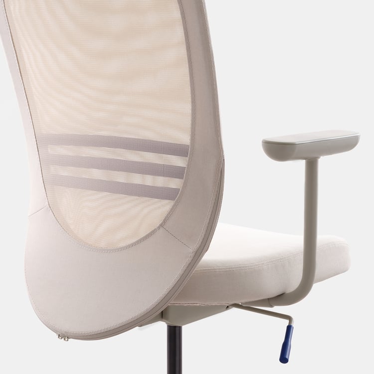 FLINTAN silla de trabajo con reposabrazos, beige - IKEA