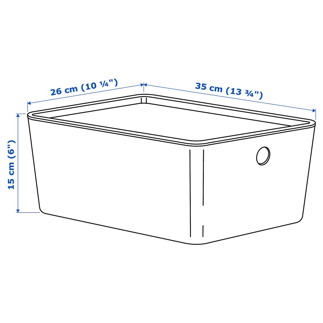 KUGGIS caja con tapa, blanco, 26x35x15 cm - IKEA