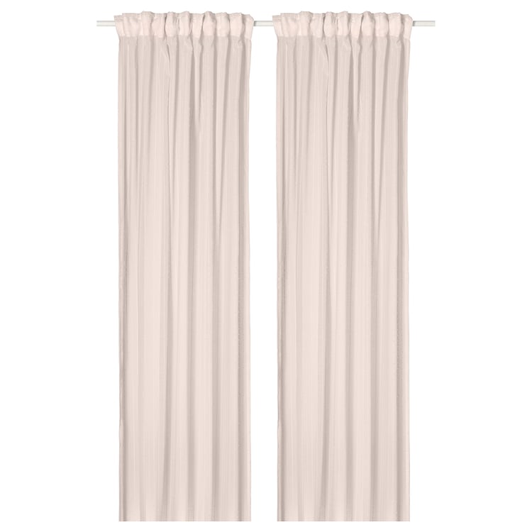 MATILDA visillo, pack de 2 unidades, rosa claro/con cinta de fruncir ...